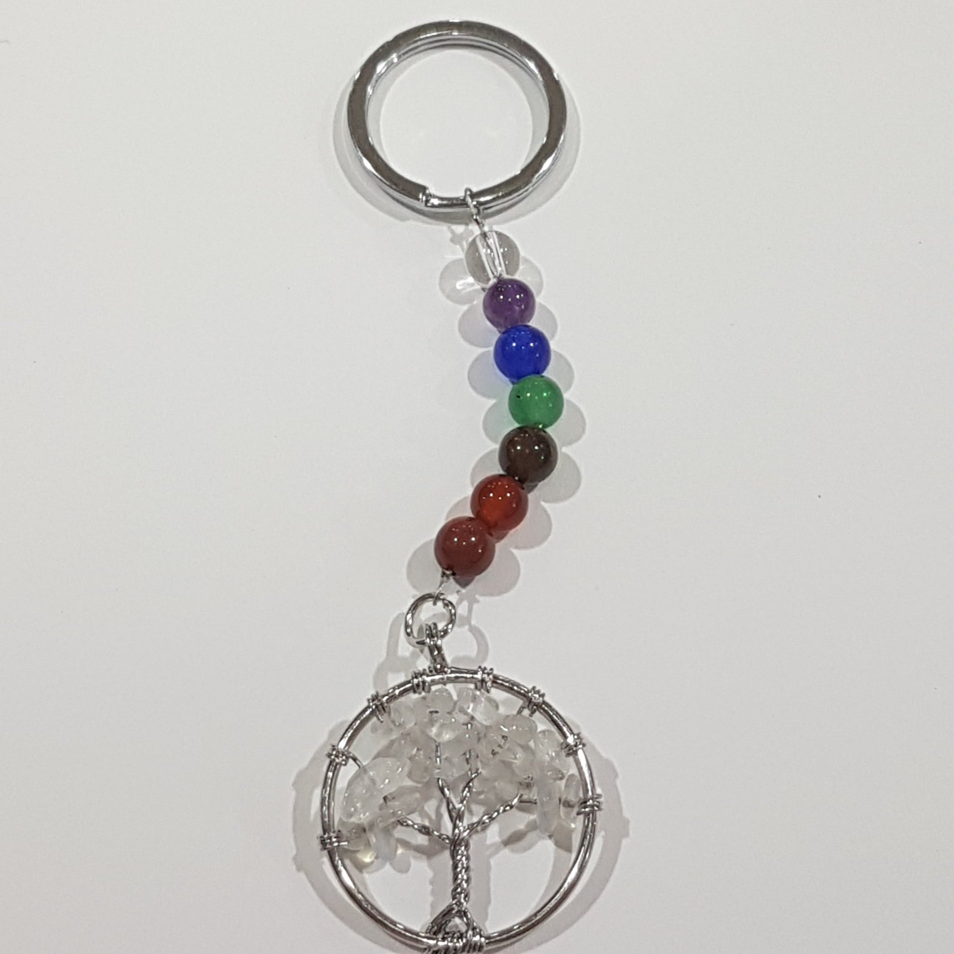 Clear Quartz Tree Of Life Key Ring – Artisan Boutique
